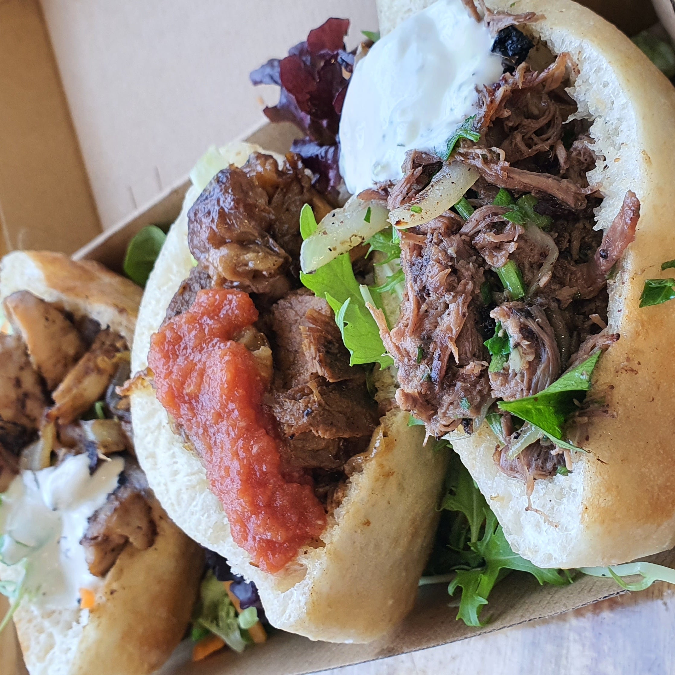 Meat Lovers Trio (3 pita sliders) | PITA BAKERY